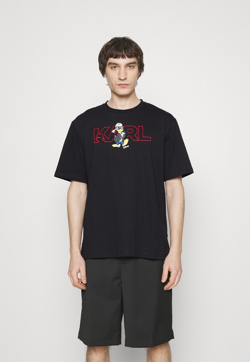 KARL LAGERFELD DISNEY CREWNECK - T-shirt imprimé - black/noir - ZALANDO.FR