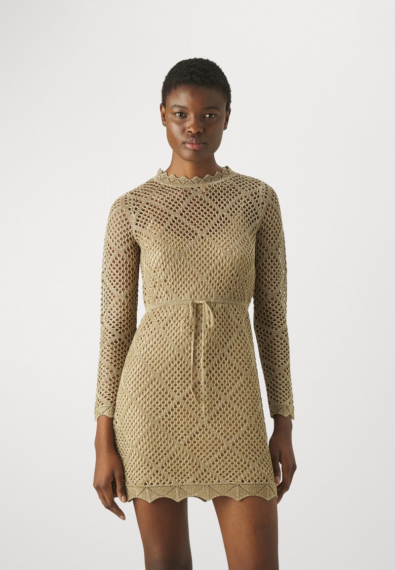 TWINSET DRESS - Strikket kjole - hazelnut chiaro/beige - Zalando.no