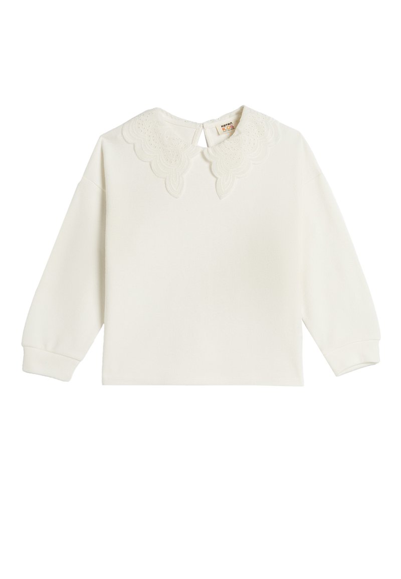 Koton LACE PETER PAN NECK DETAIL SOFT LONG SLEEVE - Felpa - off white ...