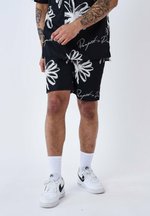Project X Paris ALL OVER ESQUISSE FLEURIE - Shorts - noir/black - Zalando