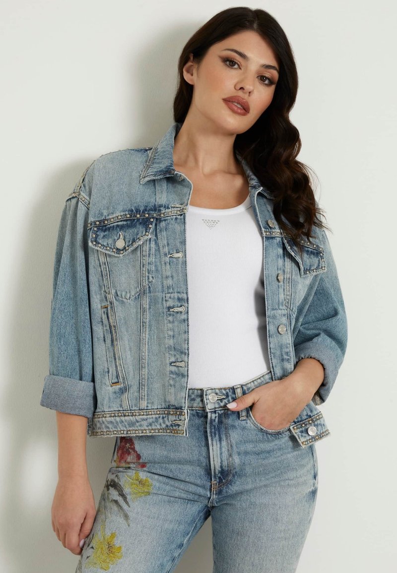 Guess PRINT AUF DEM RÜCKEN - Spijkerjas - blau/blauw - Zalando.nl