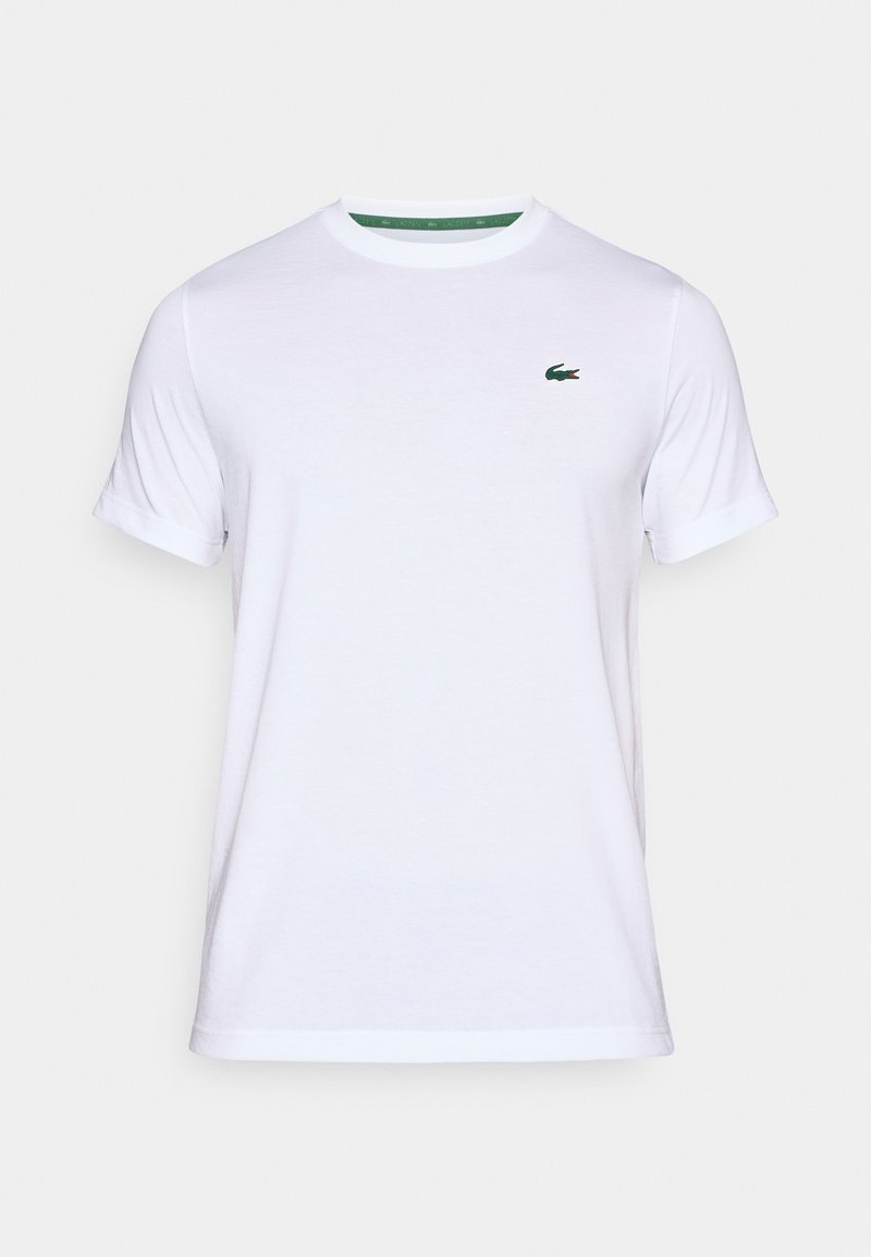 Lacoste Sport DOUBLE CROC - T-shirt de sport - white/blossom/blanc ...