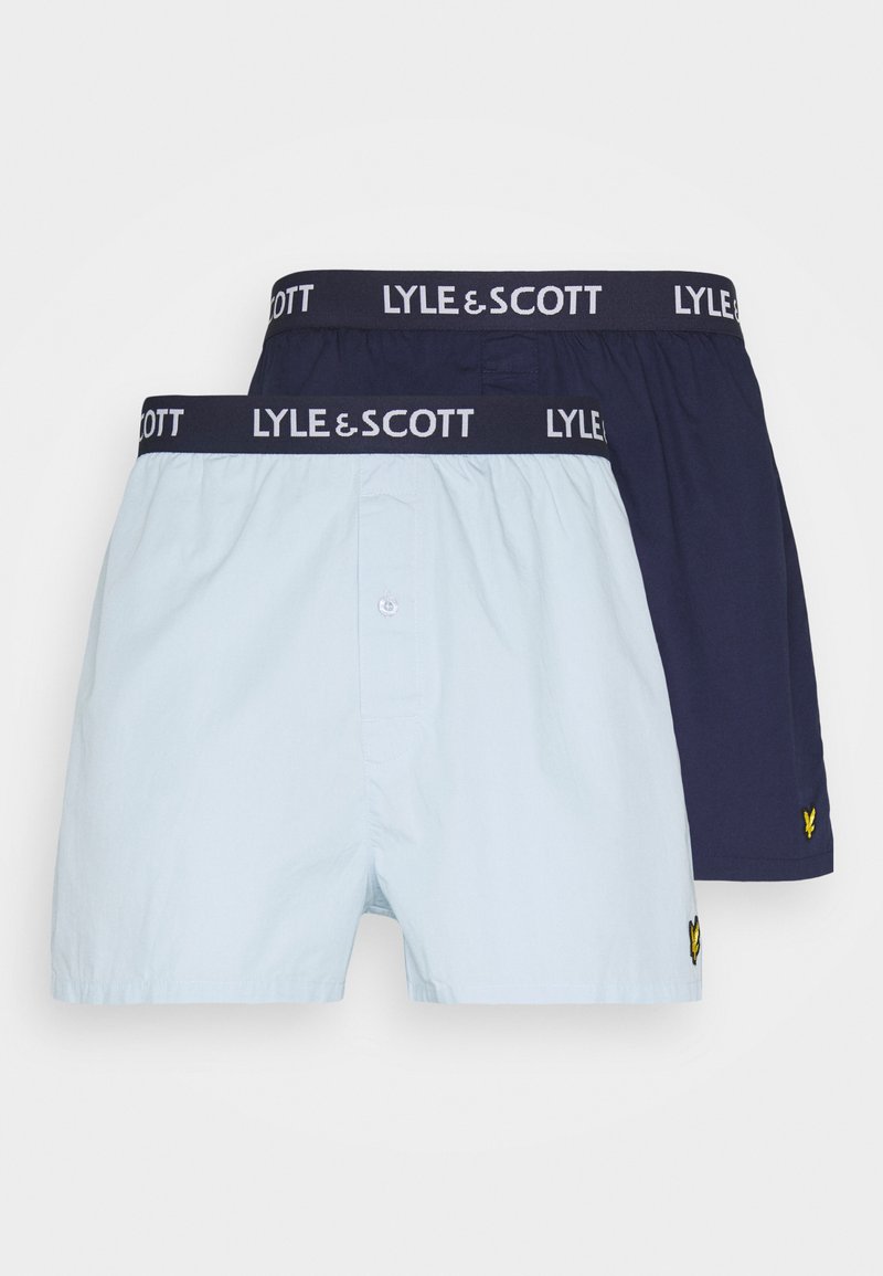 Lyle & Scott DYLAN 2 PACK - Boxer shorts - peacoat/light blue - Zalando ...