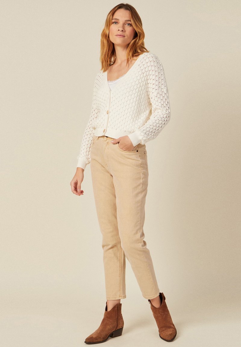 BONOBO Jeans LANGÄRMELIGE - Gilet - ecru/beige - ZALANDO.FR