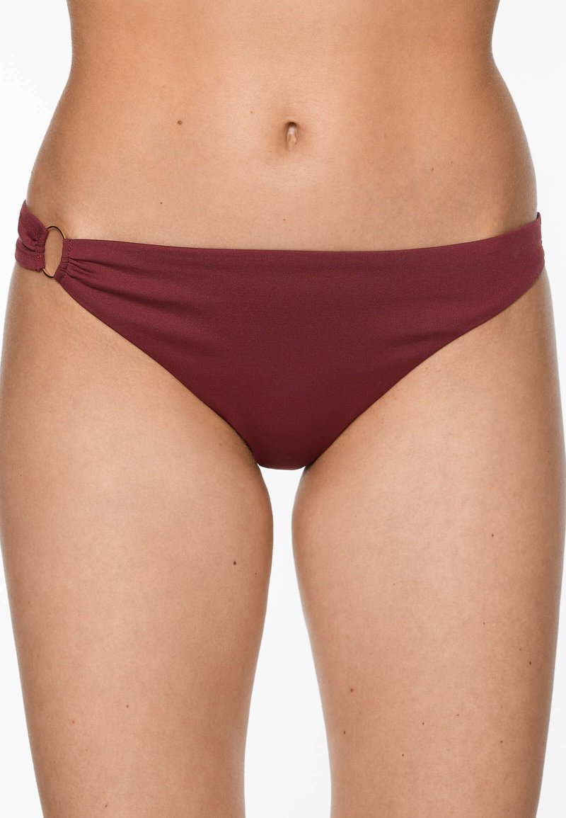 OYSHO MEDIUM-COVERAGE RING - Bas de bikini - mottled dark brown/marron foncé chiné - ZALANDO.CH