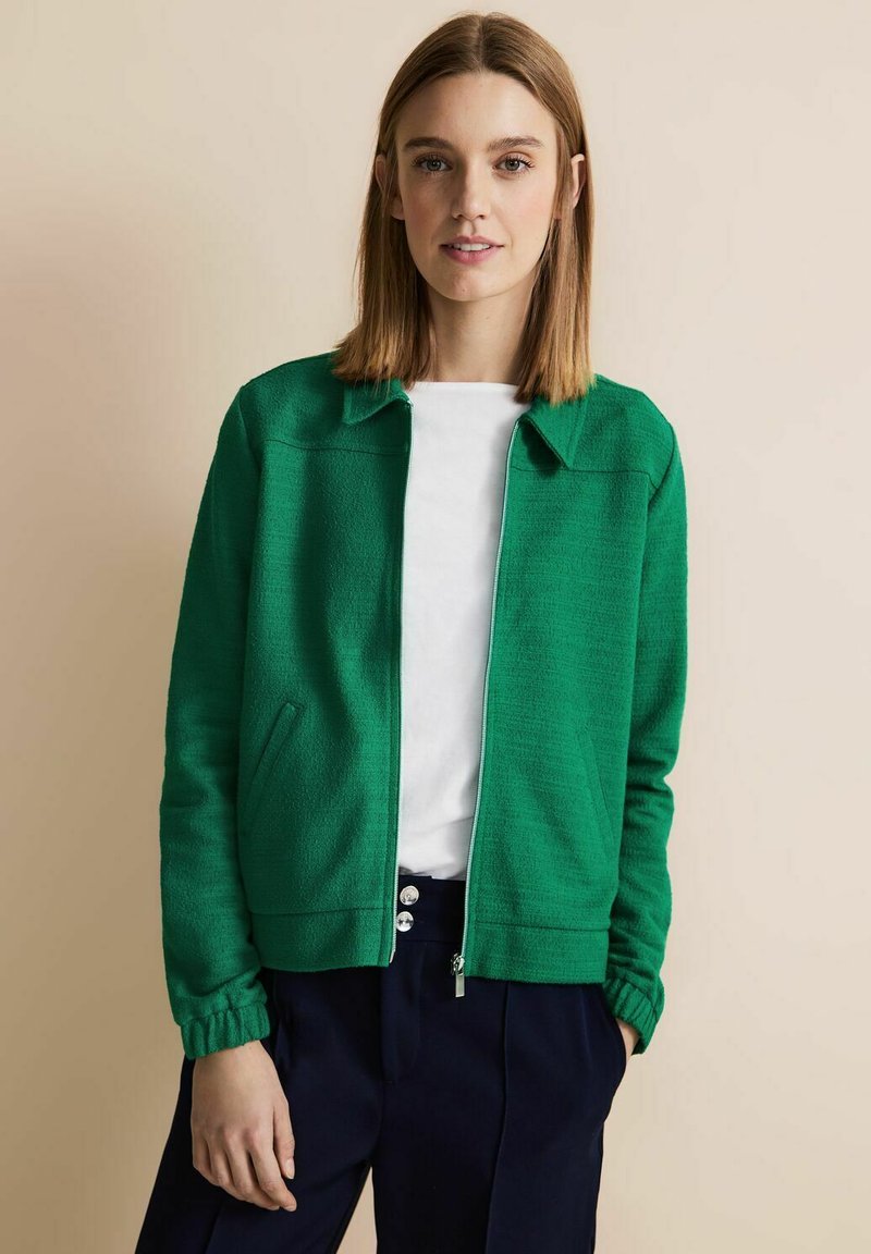 Street One STRUKTUR SHIRTJACKE - Leichte Jacke - grün/oliv - Zalando.at