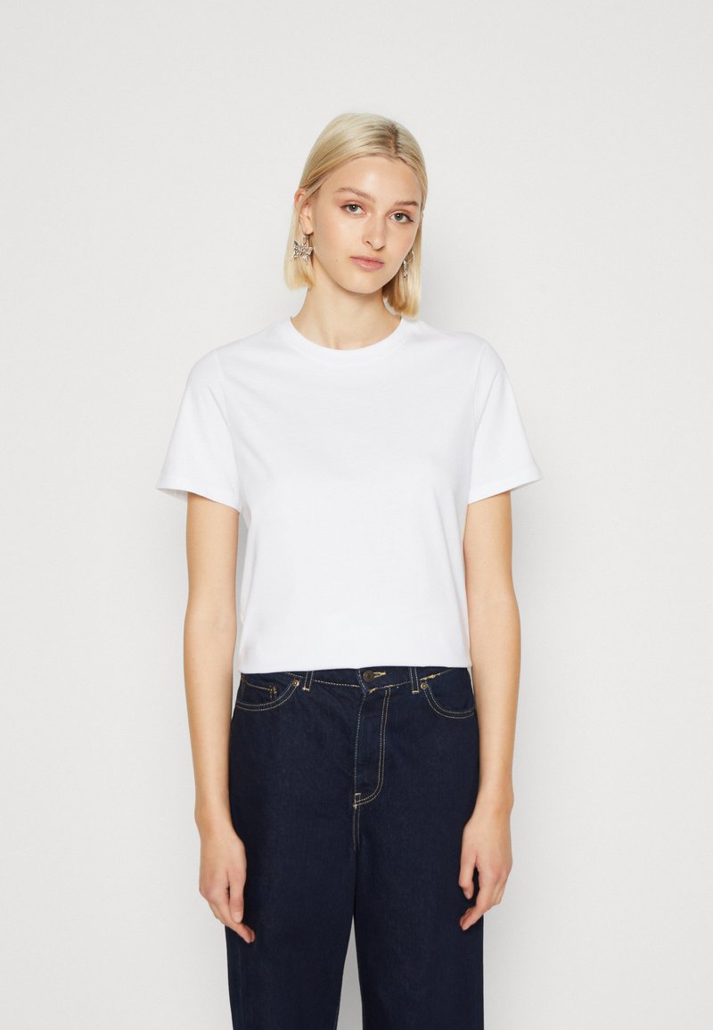 Pieces PCRIA SOLID TEE - T-shirts basic - bright white/hvid - Zalando.dk