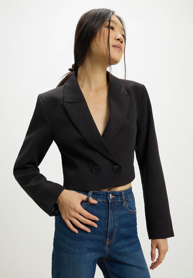 Calliope PETTO CROP - Blazer - nero/noir - ZALANDO.FR