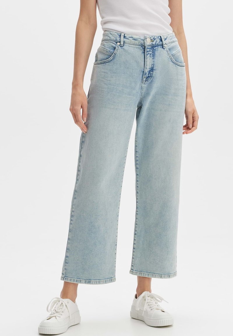 Opus WIDE MOMITO FRESH - Jeans Straight Leg - breeze authentic blue ...