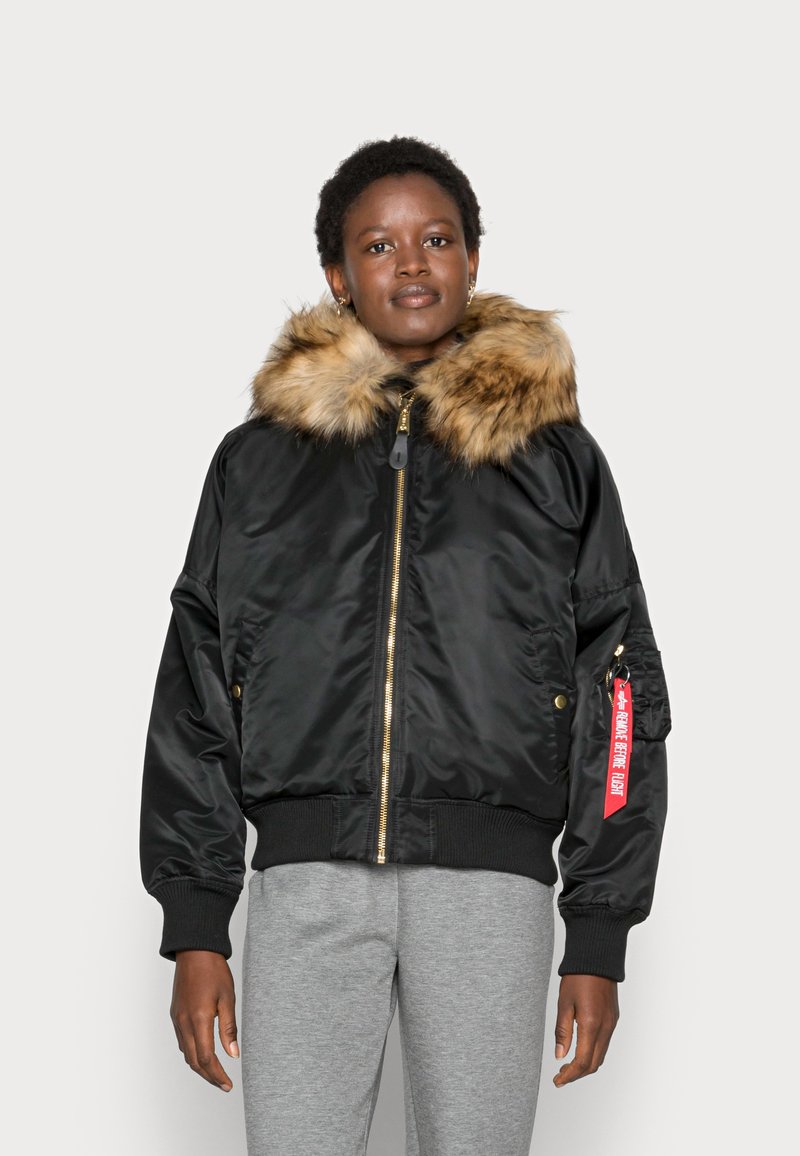 Alpha Industries HOODED - Winter jacket - black - Zalando.co.uk