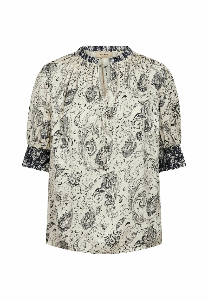Mos Mosh MMHAMALI WINDING BLOUSE - Blus - ecru/beige - Zalando.se