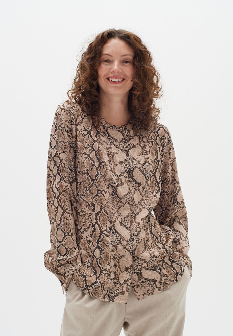InWear LikoIW Print Premium Silk - Skjorta - structure snake print ...