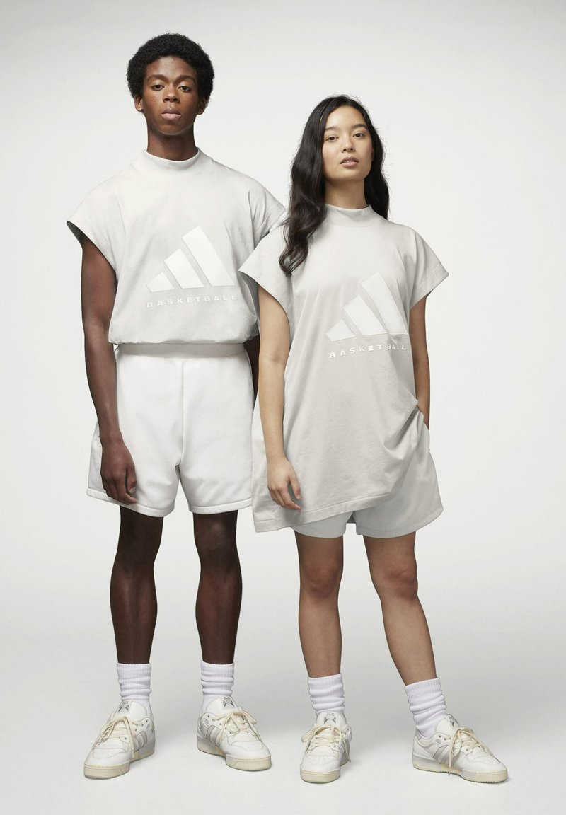 adidas Performance BASKETBALL - Print T-shirt - aluminium aluminium ...