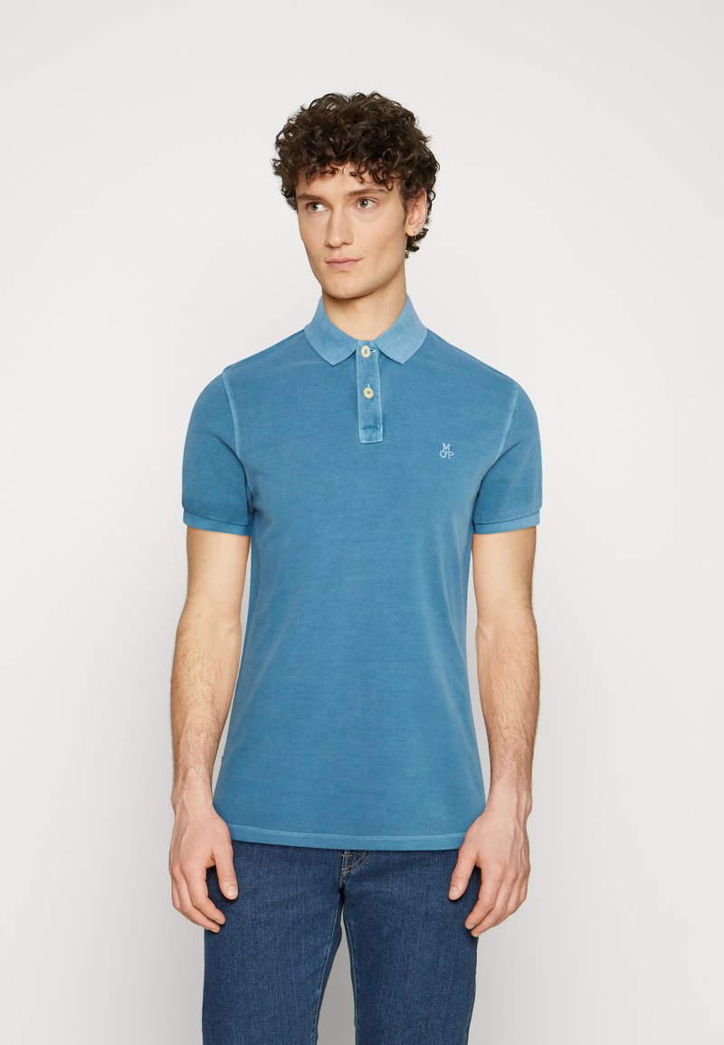 Marc O'Polo SHORT SLEEVE - Polo shirt - moon stone/blue - Zalando.ie