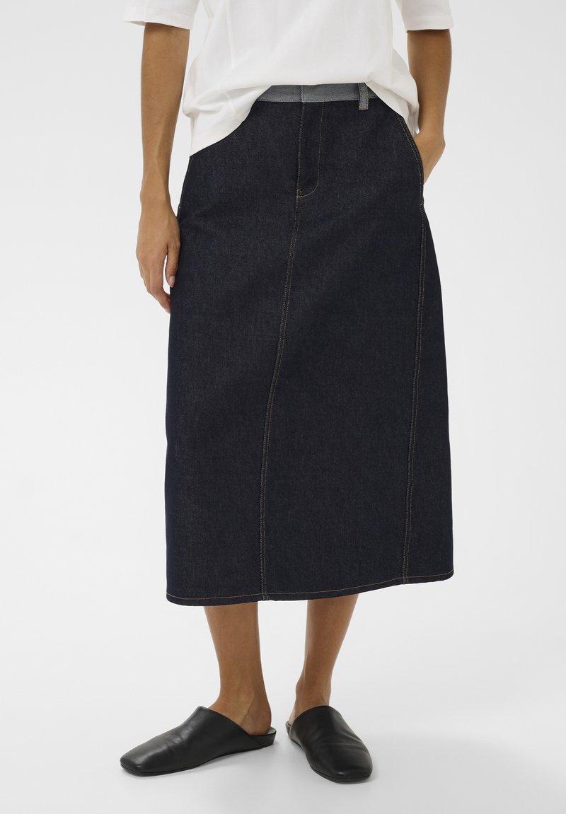 InWear DEIRDRA - A-line skirt - dark blue denim/blue denim - Zalando