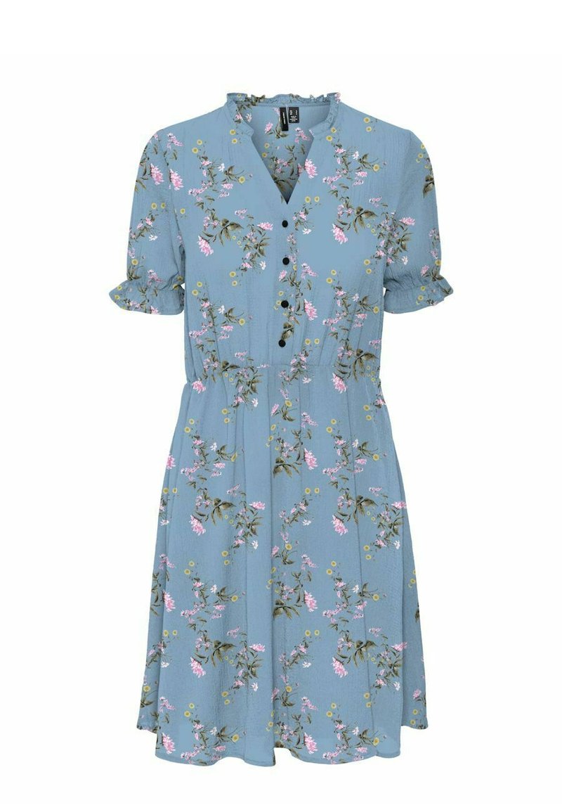 Vero Moda Curve V-AUSSCHNITT - Jurk - blue bell/blauw - Zalando.be