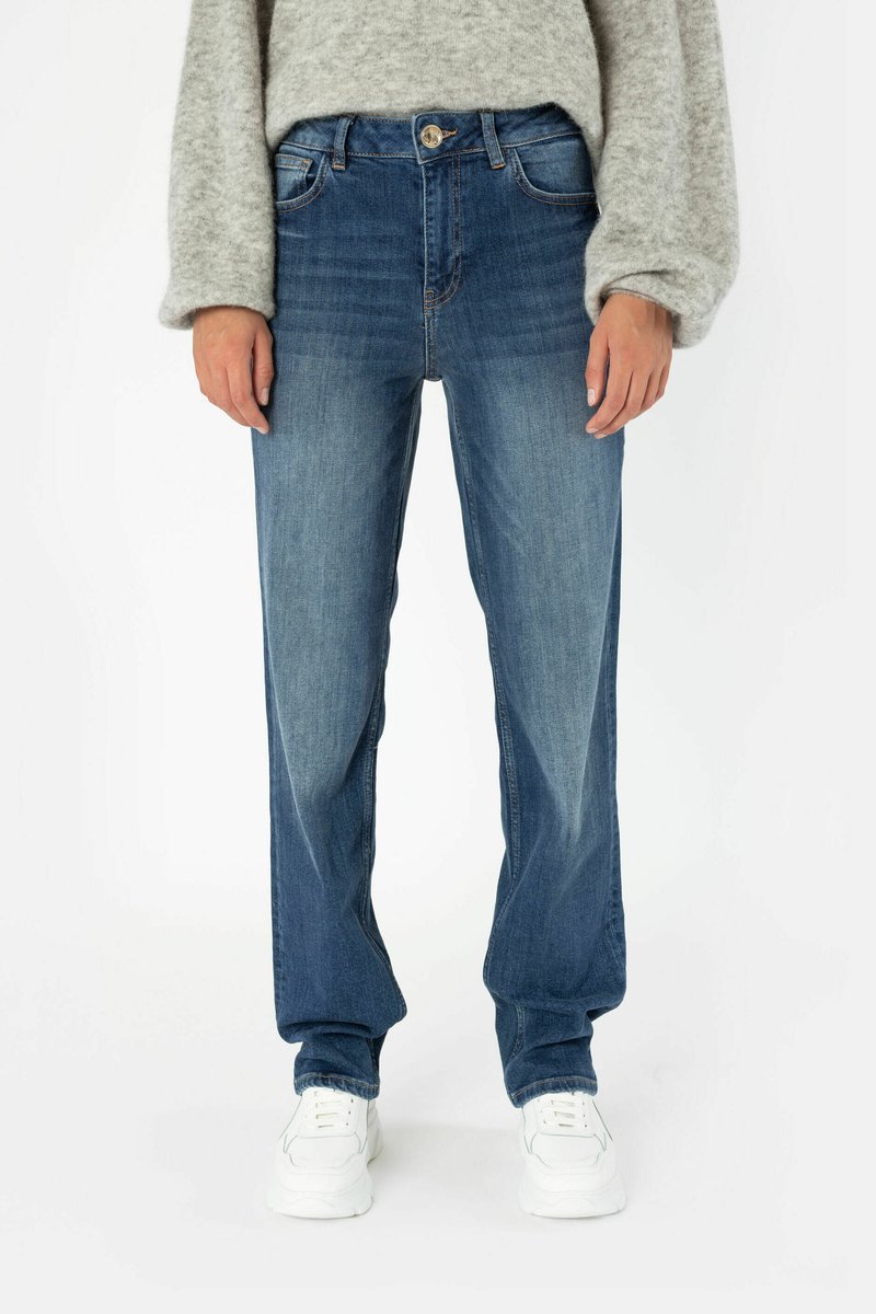 Mos Mosh STELLA STRAIGHT LONG - Straight leg jeans - blue - Zalando.de