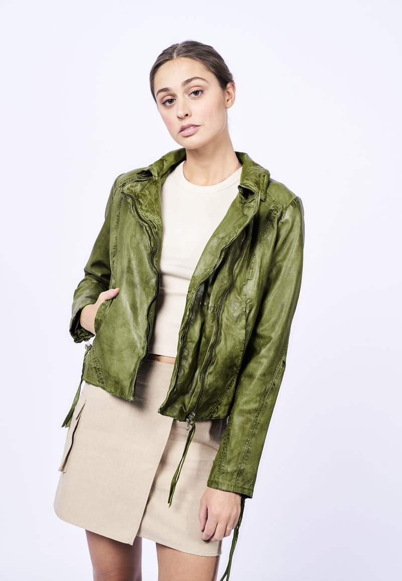 Freaky Nation NEW RUBY - Lederjacke - safari/grün - Zalando.de