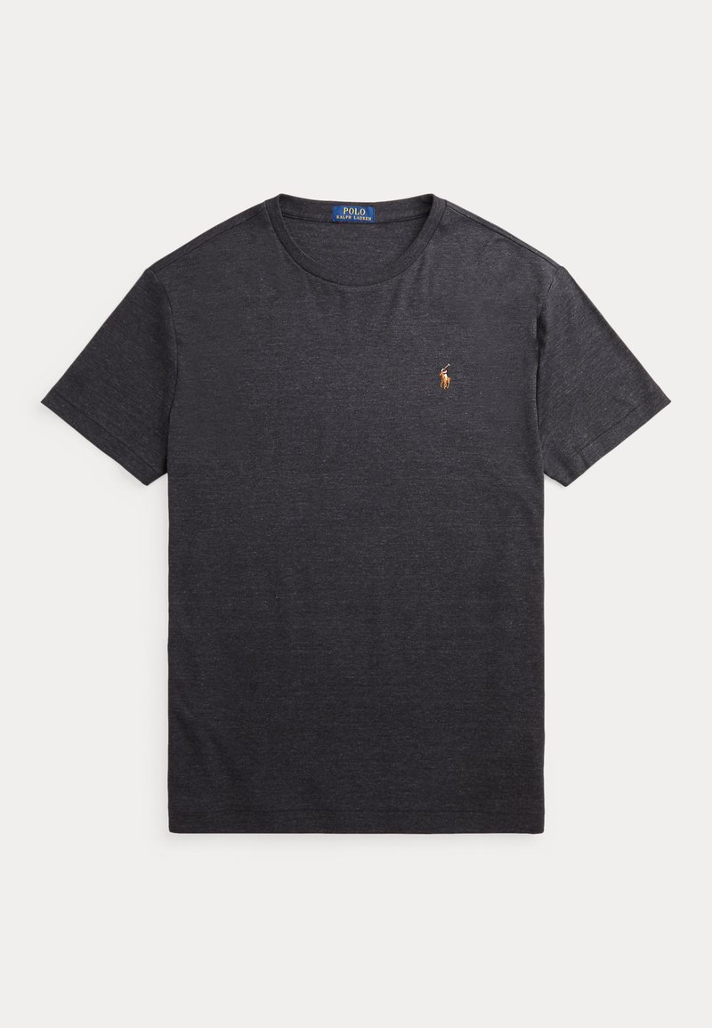 Polo Ralph Lauren CUSTOM SLIM FIT SOFT COTTON T-SHIRT - T-shirt basic - black marl heather/zwart ...