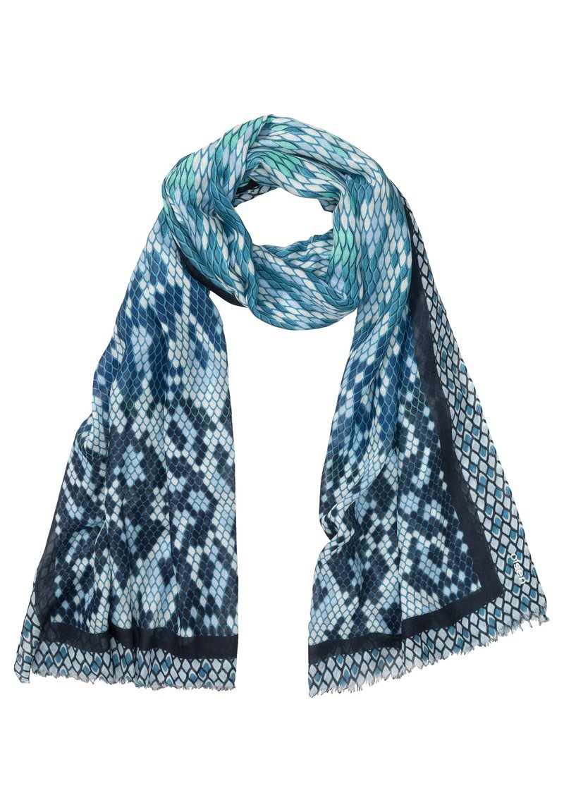 Olsen MIT SCHLANGENPRINT - Scarf - hellblau/light blue - Zalando.de