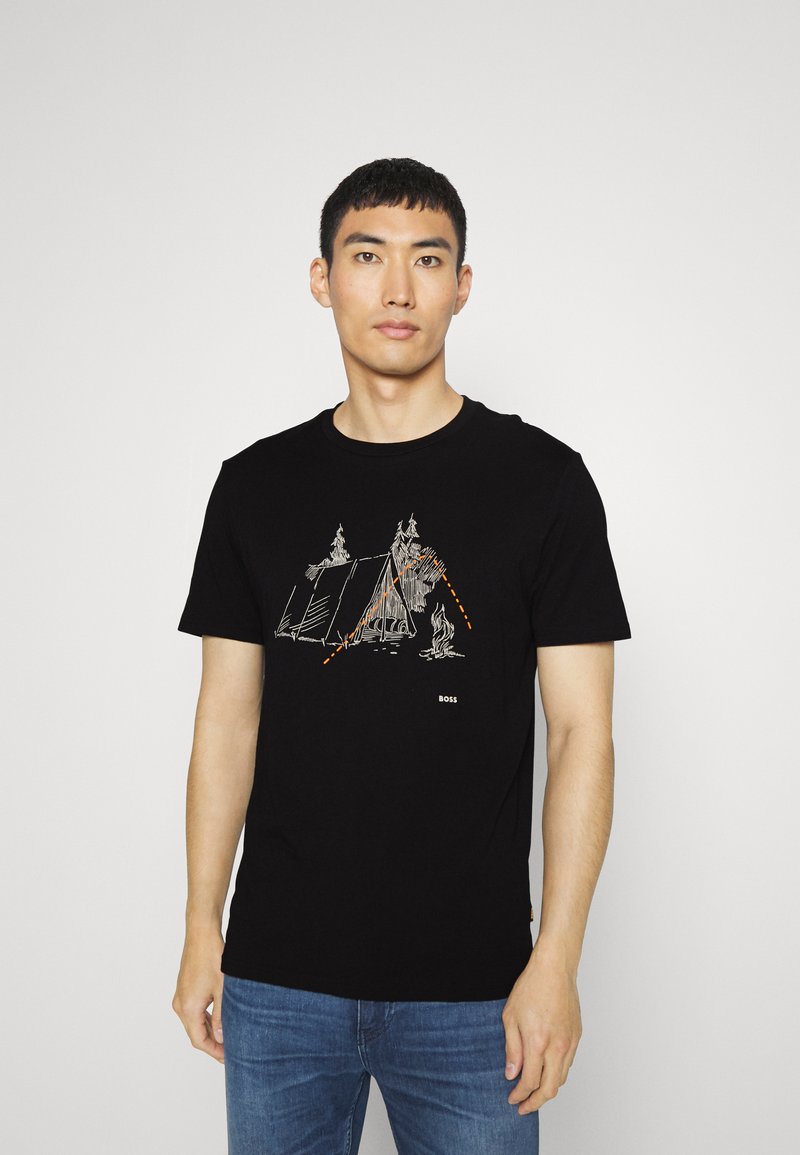 BOSS Print T-shirt - black - Zalando.de