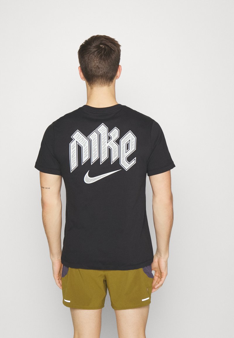 Nike Performance Tee Run Sports T Shirts Black Sort Zalando Dk