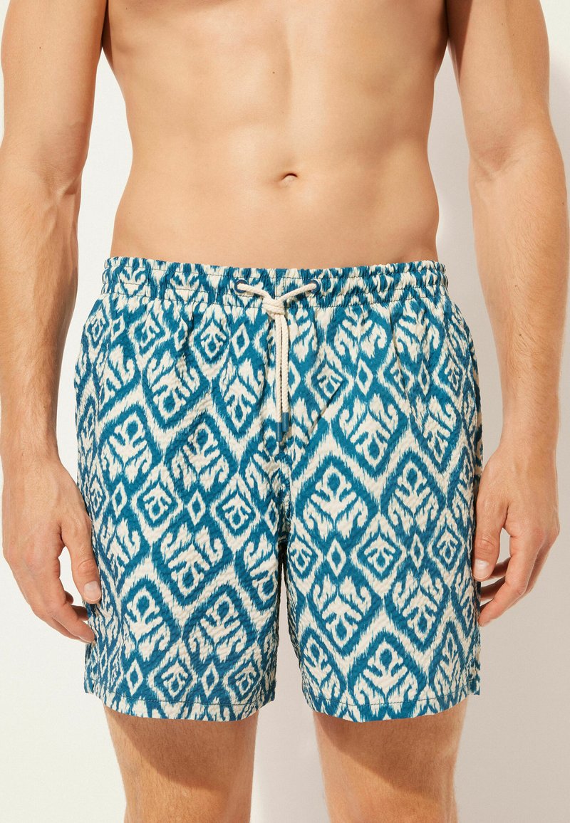 Calzedonia Swimming shorts - blau ethnic petrol blue/mottled blue ...