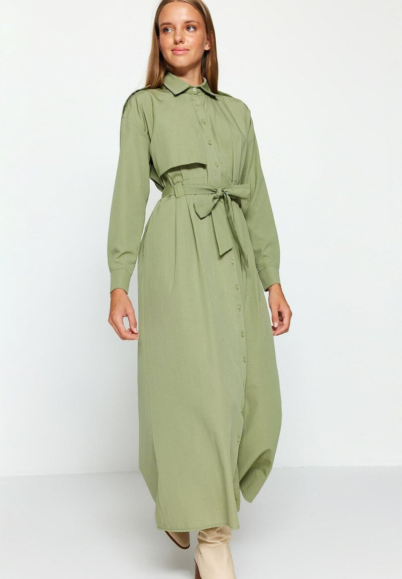 Trendyol Modest Shirt dress - green - Zalando