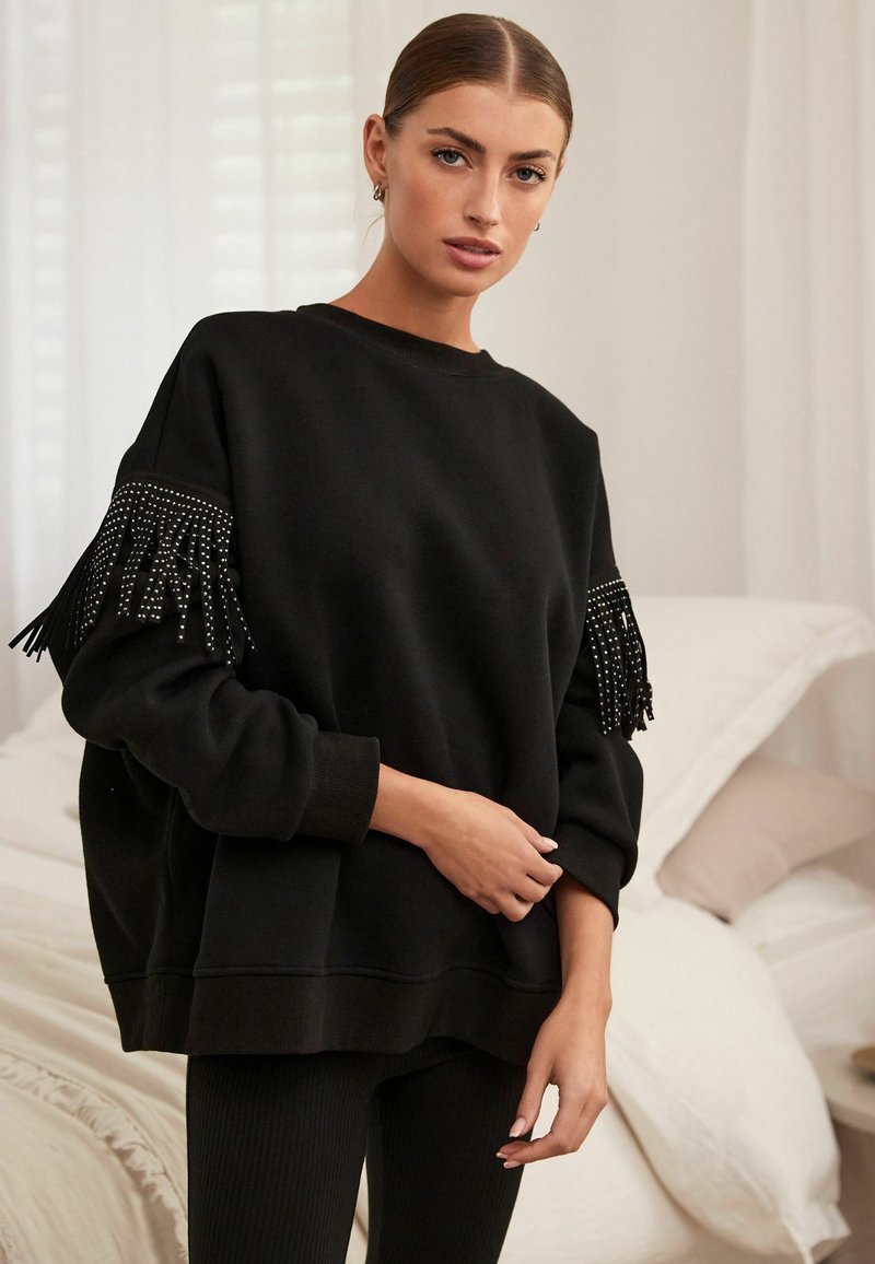 Next SPARKLE FRINGE - Sweatshirt - black/schwarz - Zalando.at