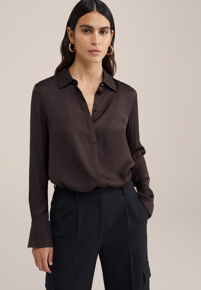 WE Fashion WE STUDIO - Overhemdblouse - brown/donkerbruin - Zalando.nl