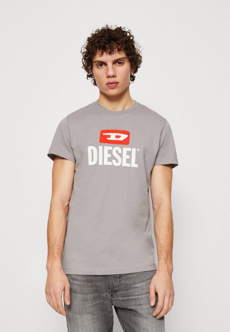 Diesel LOGO DIEGO FIT UNISEX - Triko s potiskem - cold grey/šedá ...