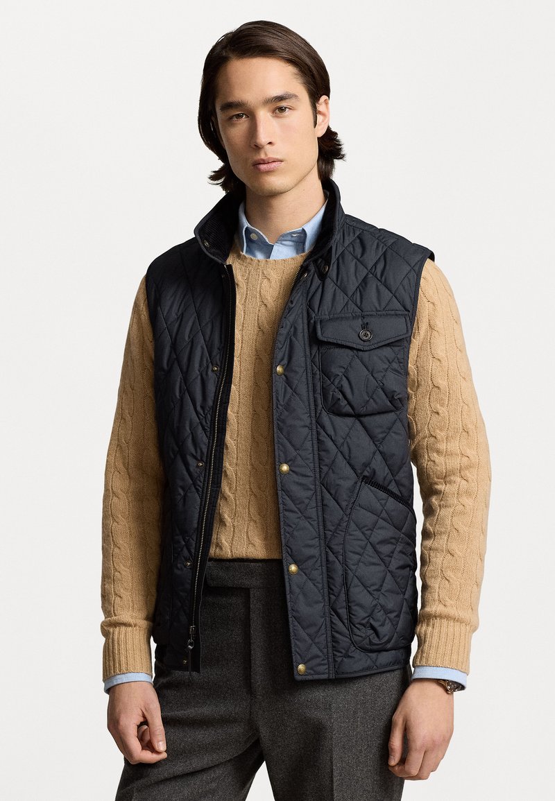 Polo Ralph Lauren THE BEATON QUILTED UTILITY GILET - Waistcoat - black ...