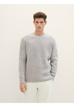 TOM TAILOR Strickpullover - grey heather melange/grau - Zalando.de