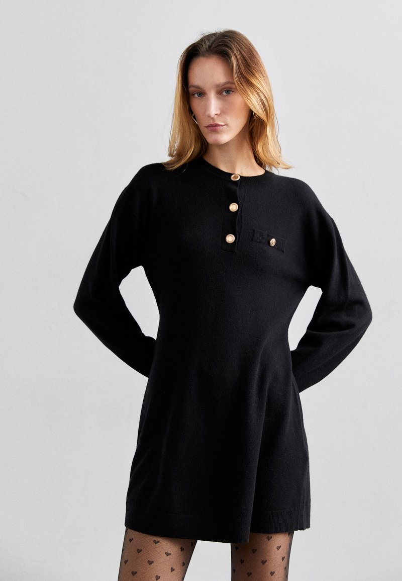 DESIGNERS REMIX COSMO PLACKET DRESS - Robe pull - black/noir - ZALANDO.BE