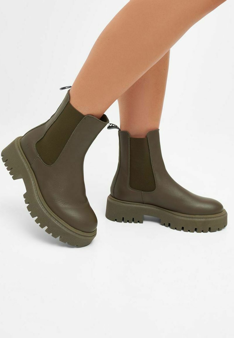 Bianco BIAGARBI - Platform ankle boots - olive - Zalando.ie