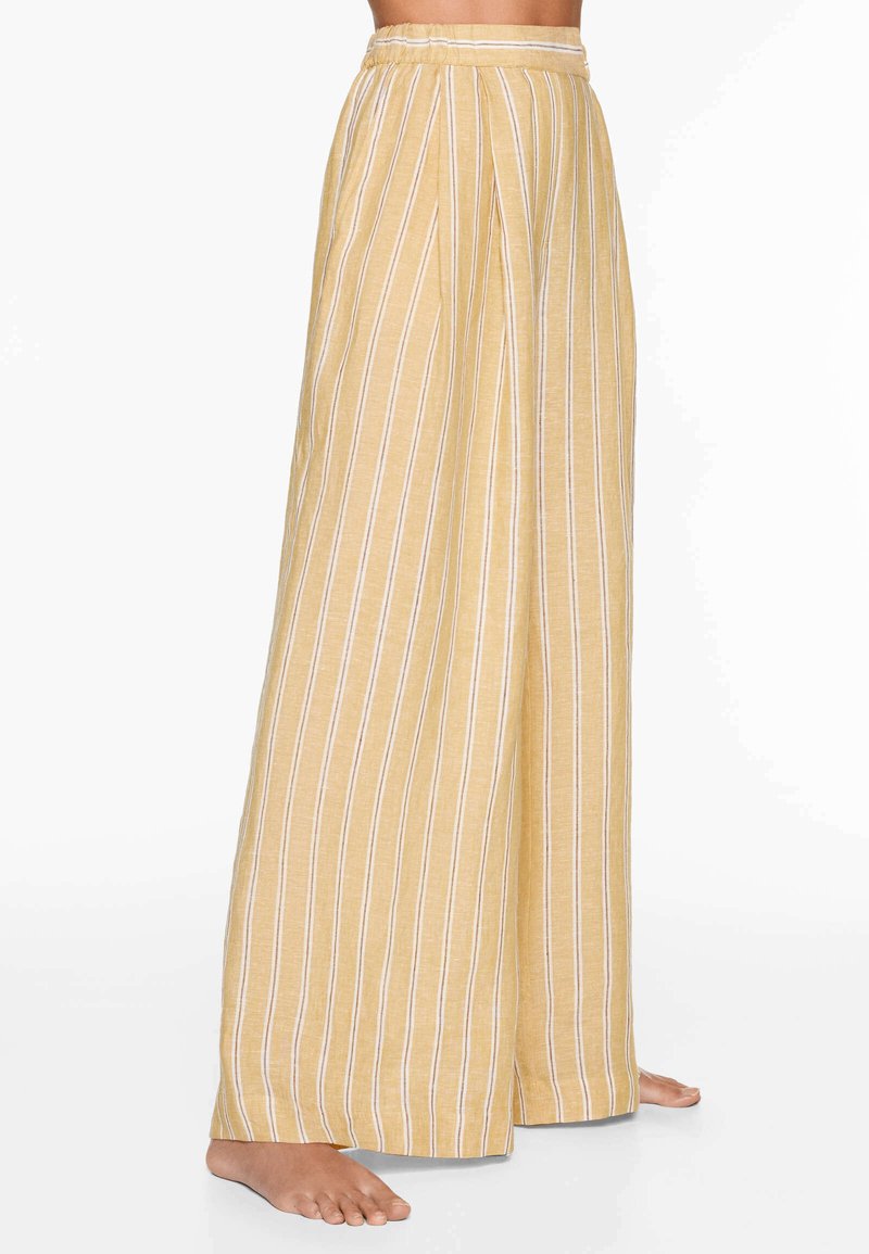 OYSHO TAILORED-FIT STRIPED - Stoffhose - yellow/gelb - Zalando.de