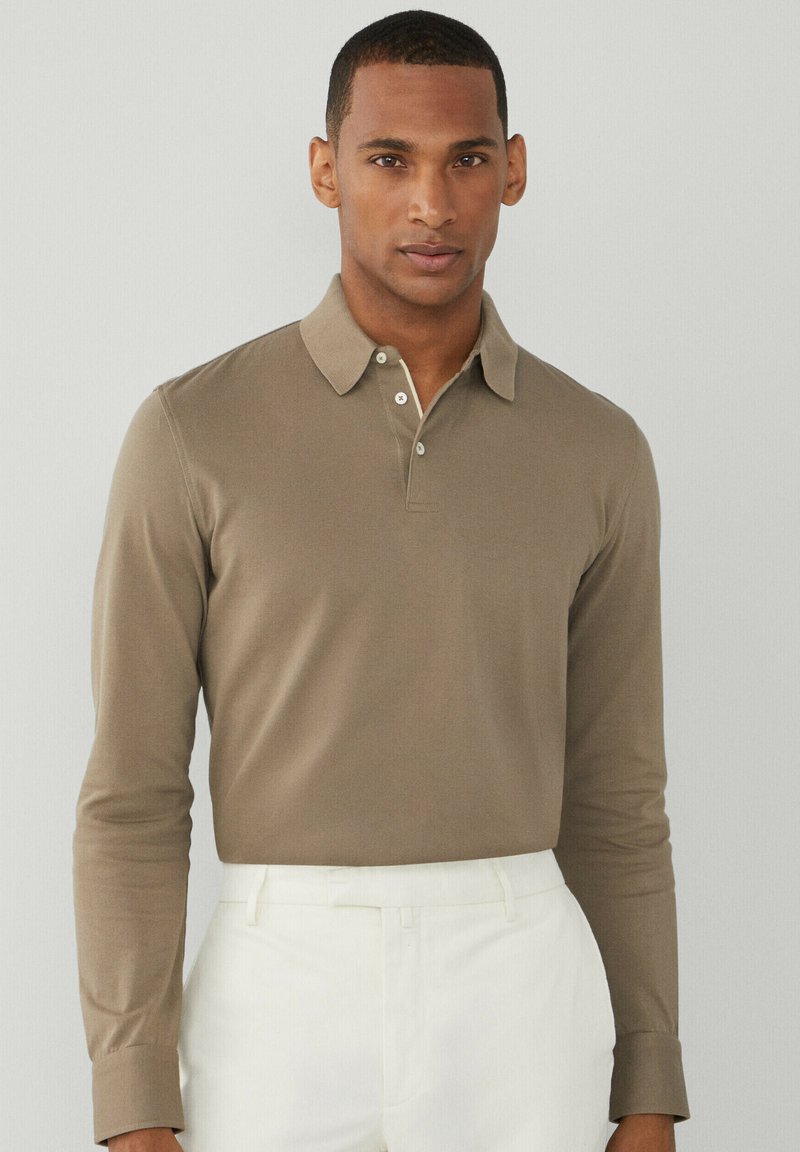 Hackett London Polo shirt - taupe beige/taupe - Zalando