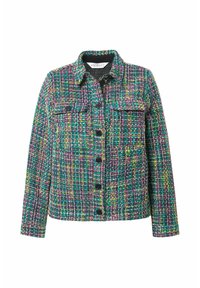 Studio Untold BOXY SHAPE BOUCLÉ - Summer jacket - green/black - Zalando