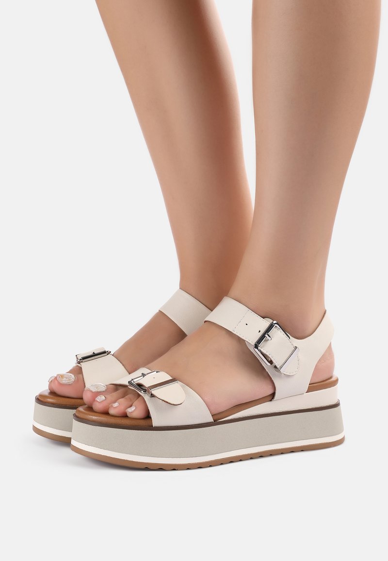 Inuovo Sandales à plateforme - crema cma/beige - ZALANDO.BE