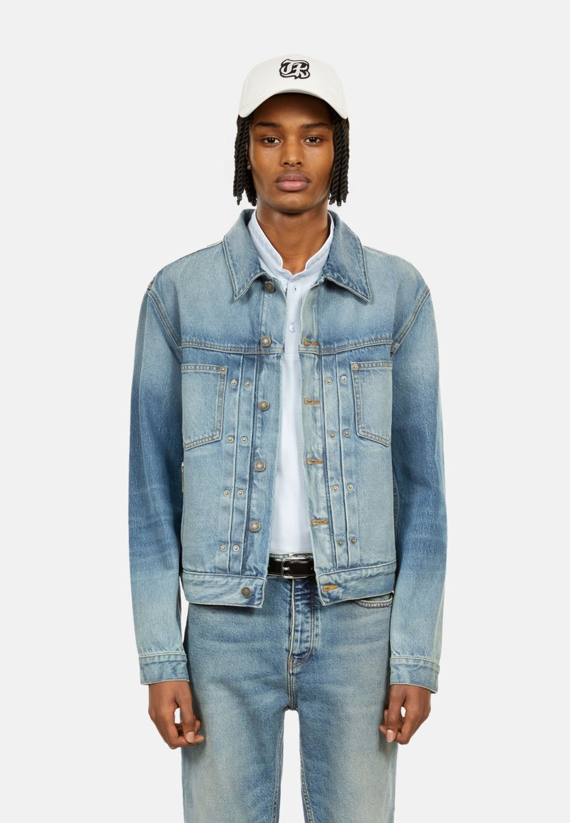 The Kooples COL CLASSIQUE AVEC DÉTAILS RIVETS - Denim jacket - blue ...