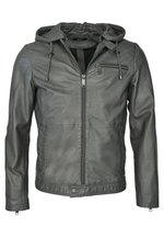 Maze Leather jacket - grey - Zalando