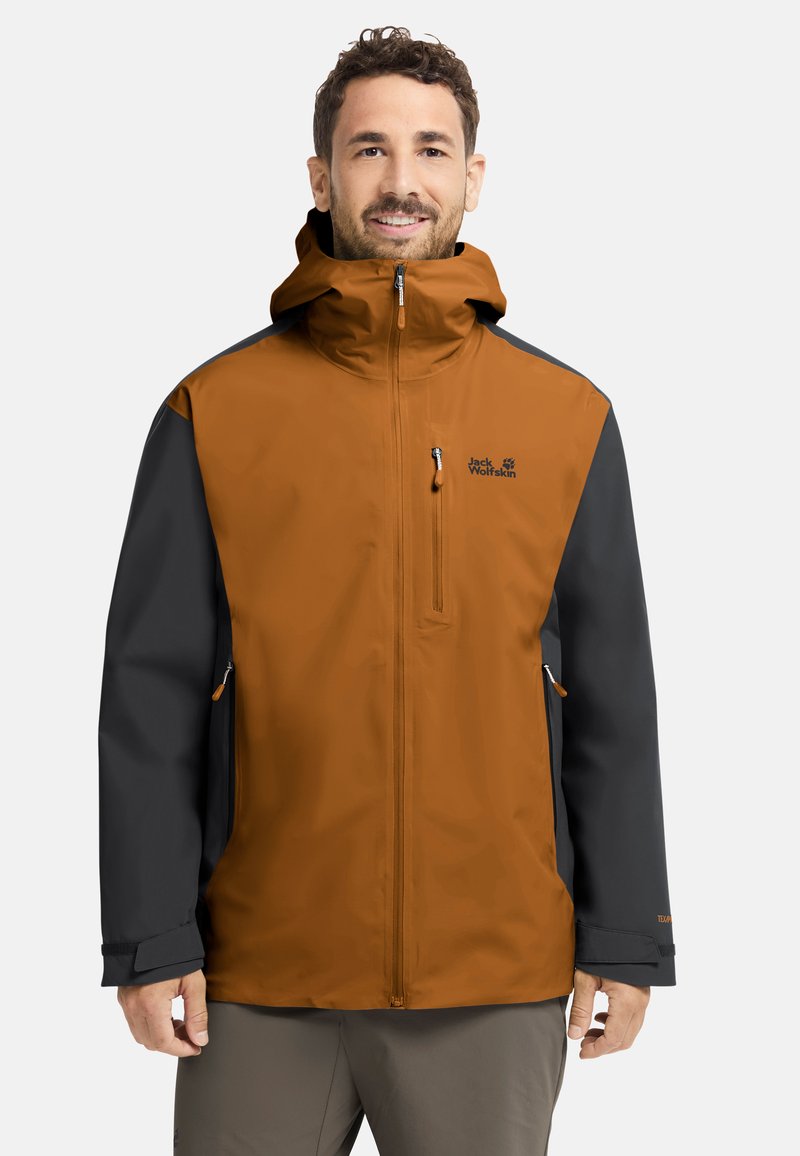 Jack Wolfskin RAINRUSH - Outdoor jacket - autumn leaves/brown - Zalando