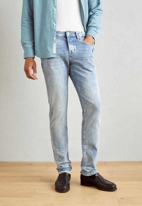 Replay WILLBI PANTS - Jeans fuselé - light blue/denim bleu gris ...
