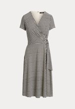 Lauren Ralph Lauren KARLEE SHORT SLEEVE DAY DRESS - Jerseykleid - cream/black/offwhite - Zalando.at