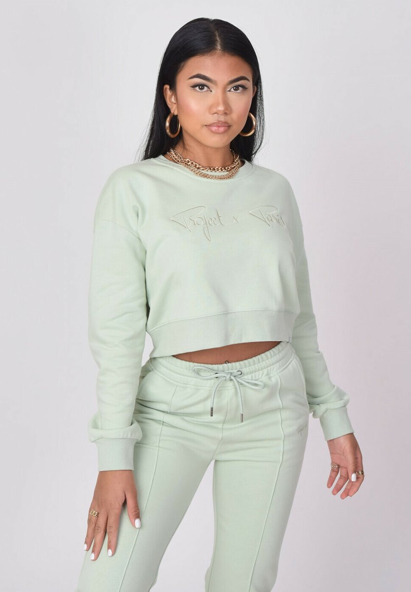 Project X Paris BASIC COURT AMPLE - Sweatshirt - vert d'eau/hellgrün ...