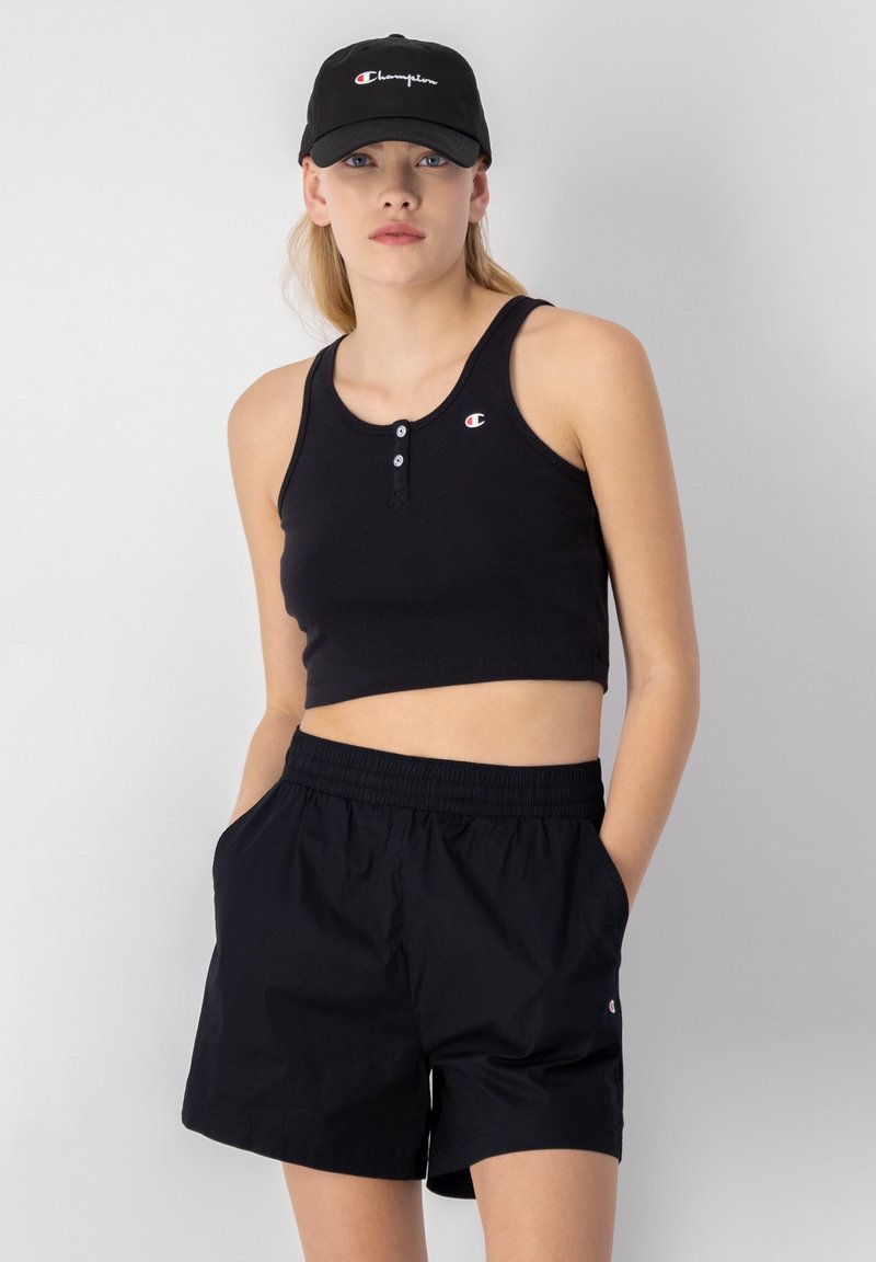 Champion CROP AMERICAN CLASSICS - Top - black/negru - Zalando.ro