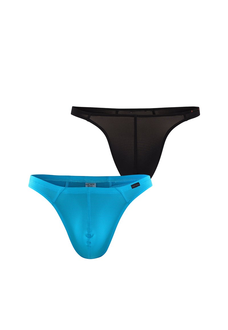 Olaf Benz 2-PACK RED1201 MINISTRING - Tanga - black aqua/turquoise ...