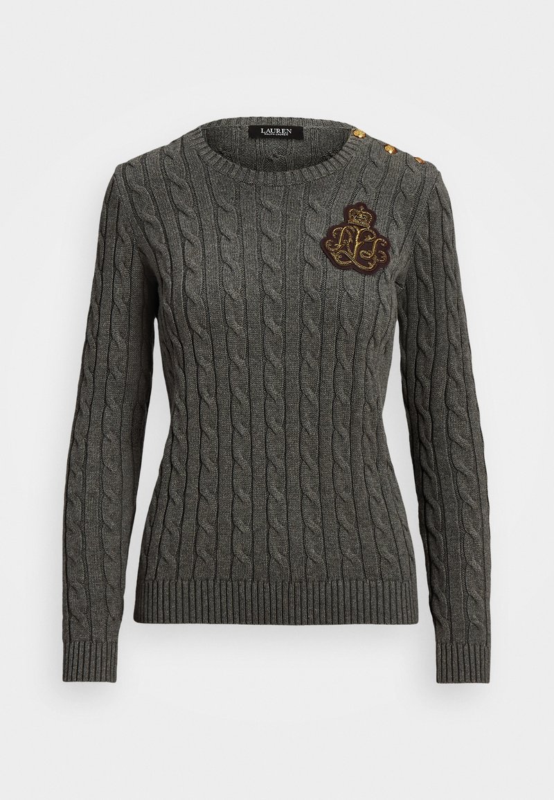 Lauren Ralph Lauren Petite MONTIVA LONG SLEEVE - Jumper - modern grey ...