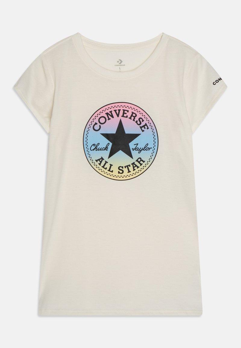 Converse CHUCK PATCH - Print T-shirt - egret/off-white - Zalando.co.uk
