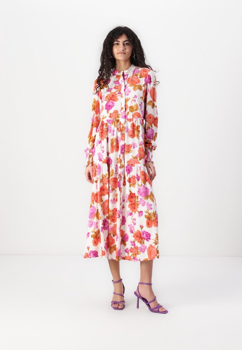 YAS YASASINA LONG - Shirt dress - star white/white - Zalando.co.uk